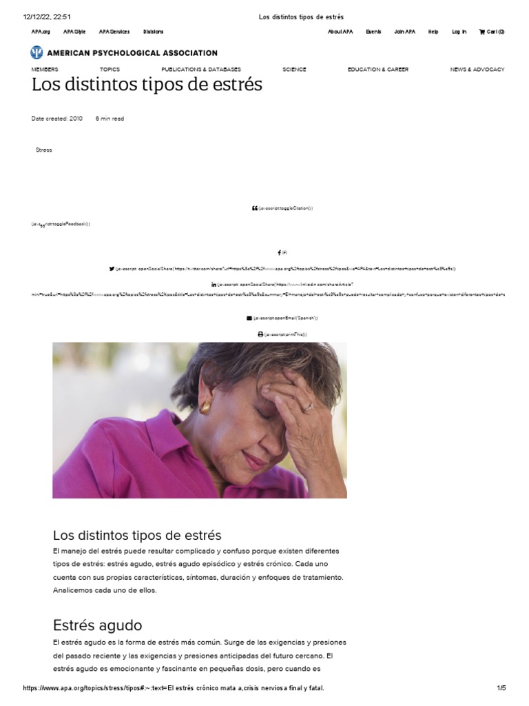 Los Distintos Tipos de Estrés | PDF | Estrés (biología) | Migraña