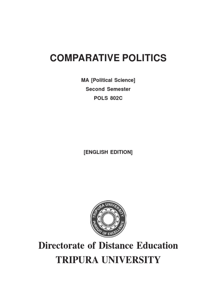 Comparative Politics: MA (Political Science) Second Semester POLS 802C ...