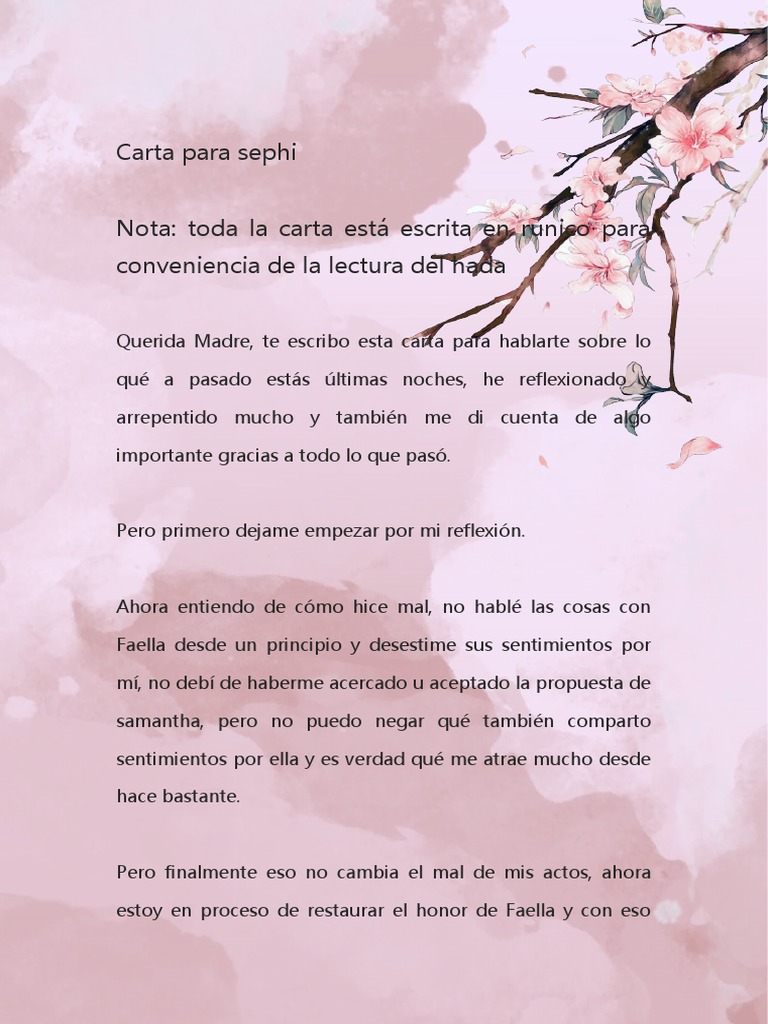 Carta para Sephi | PDF