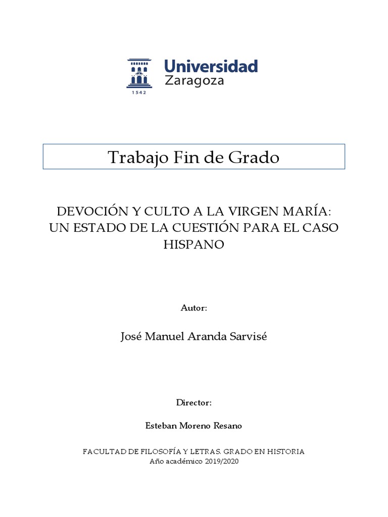 Taz TFG 2020 3704 | PDF | María, madre de Jesús | Juan el apóstol