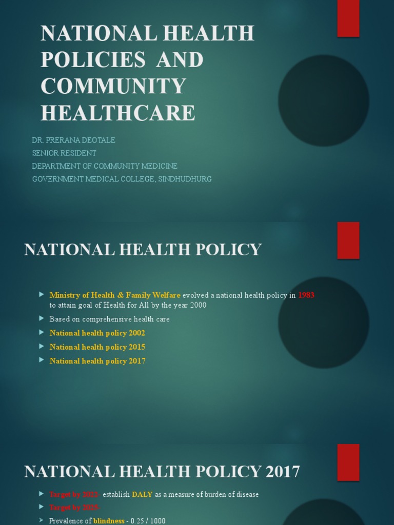 National Health Policies and Community Healthcare | PDF | Health Care ...