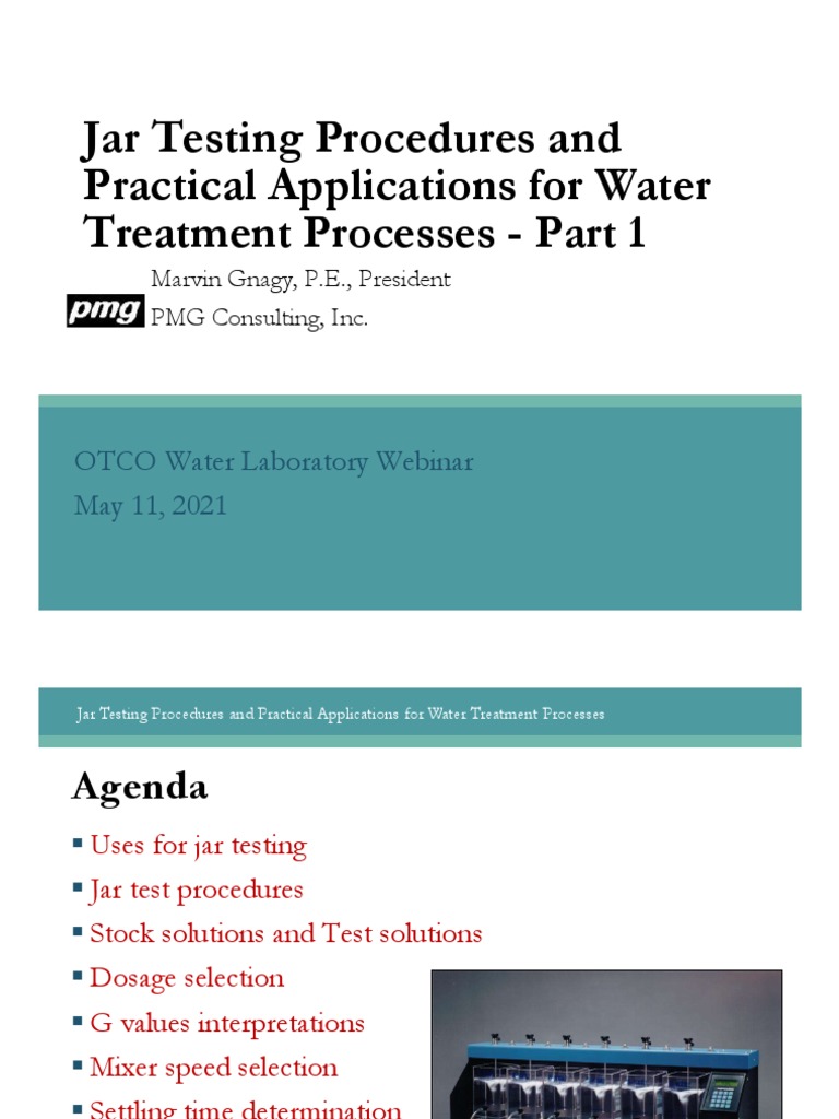 Jar Testing Procedures and Practical Applicati | PDF | Water ...