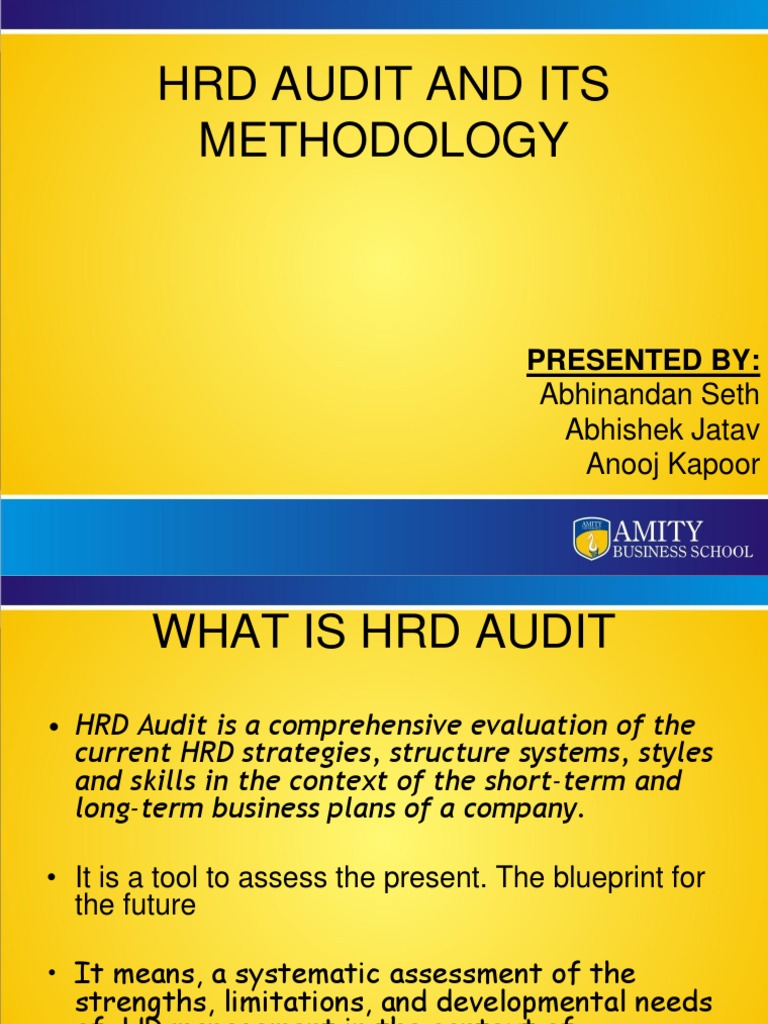 HRD Audit and Its Methodology | PDF | Audit | Evaluation