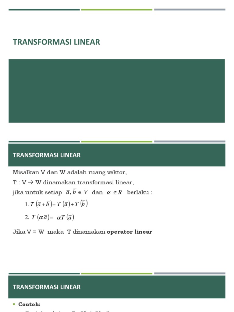 Transformasi Linear | PDF