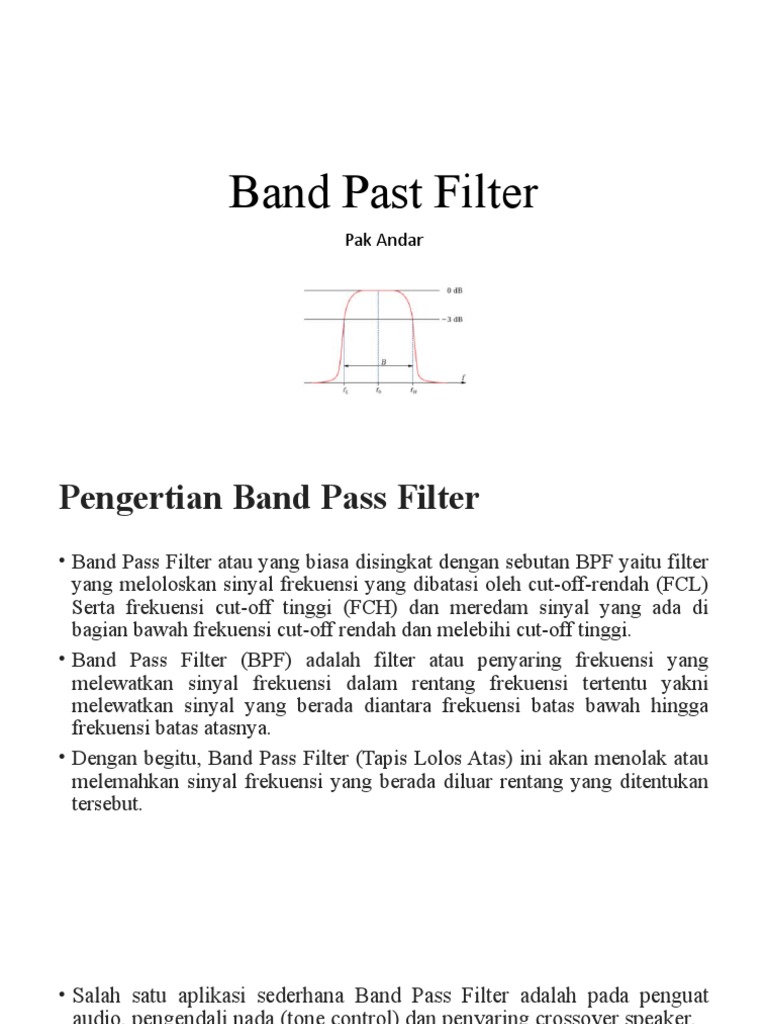 Panduan Band Pass Filter | PDF