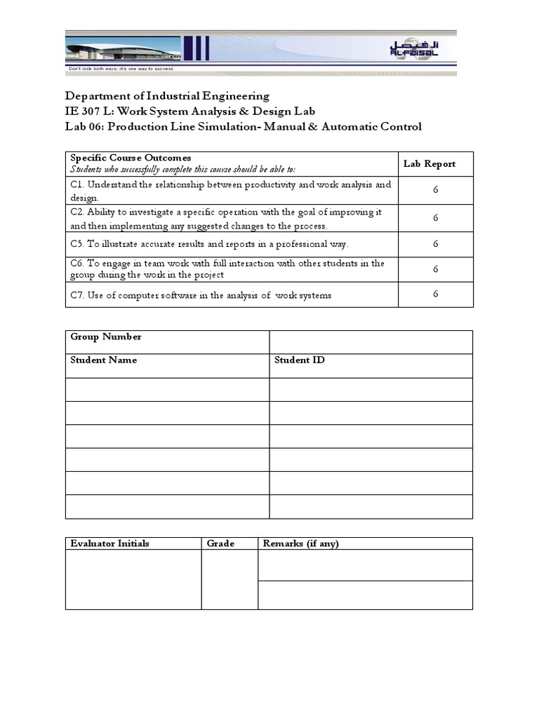 IE 307 - Lab 6 - F20 | PDF | Laboratories | Simulation IE 307 - Lab 6 - F20 | PDF | Laboratories | Simulation
