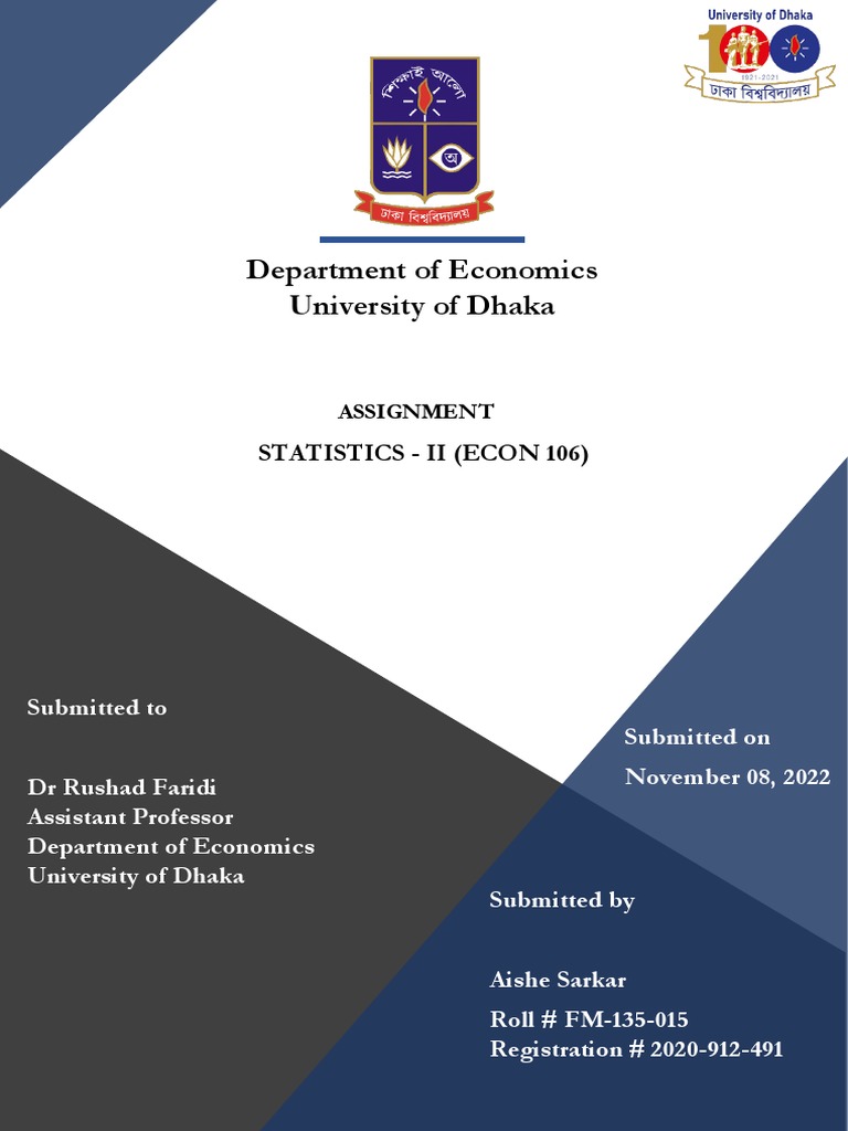 Statistics Part 2 Econ 106 Assignment Pdf P Value Skewness