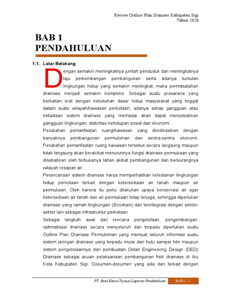Bab 1 Laporan Pendahuluan | PDF