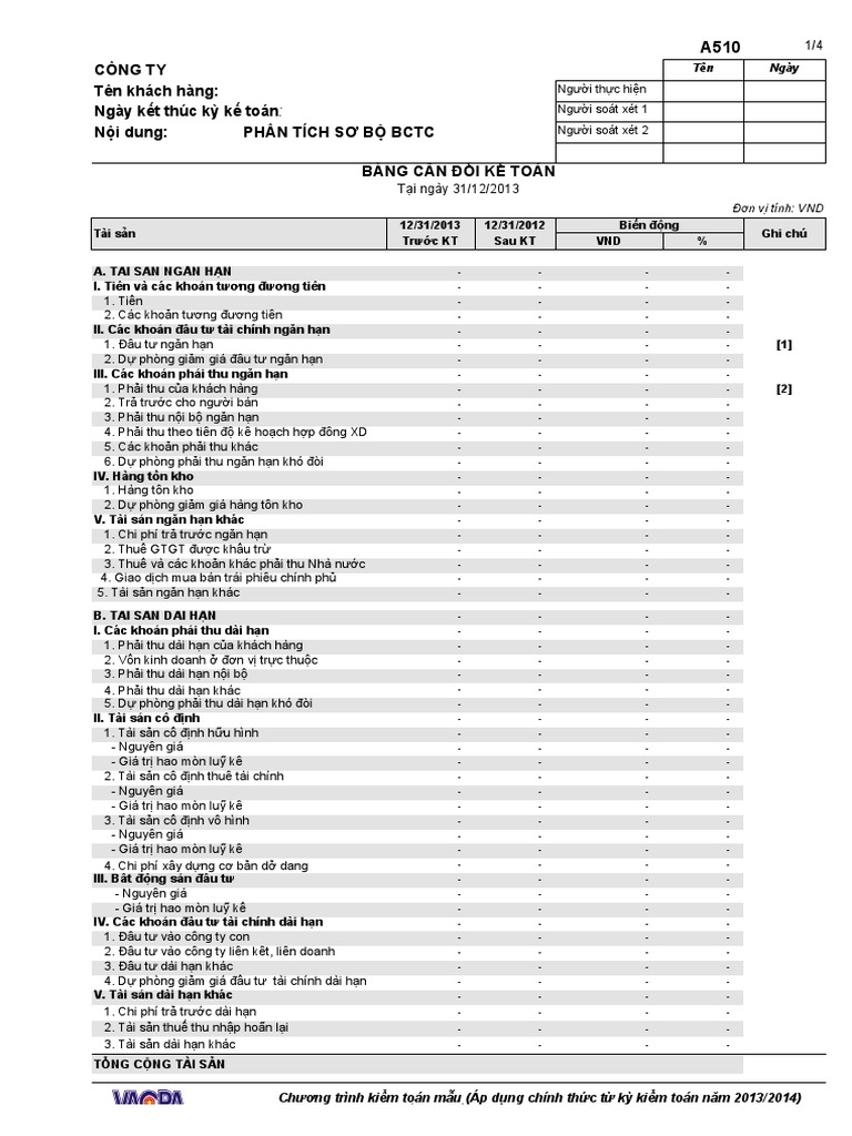 A510 - Phan Tich So Bo BCTC | PDF