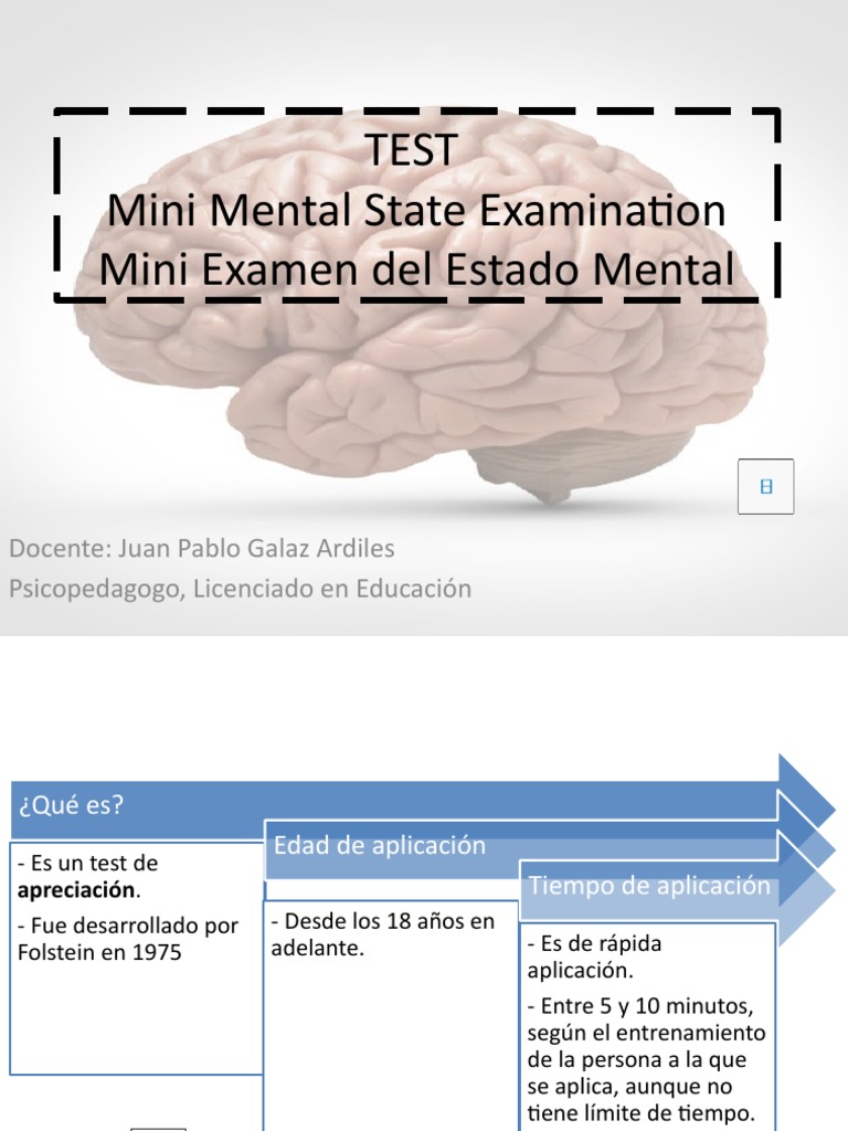 S5 Test Mini Mental | PDF | Ciencia cognitiva | Cognición