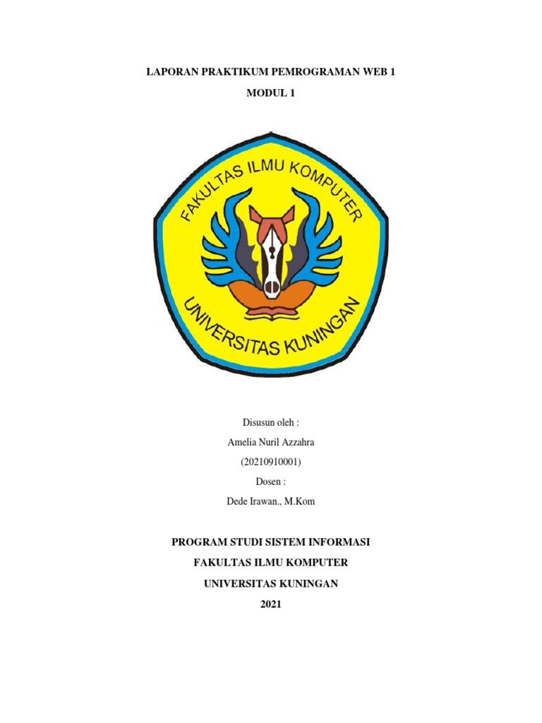 Laporan Praktikum Pemrograman Web 1 Modul 1 | PDF