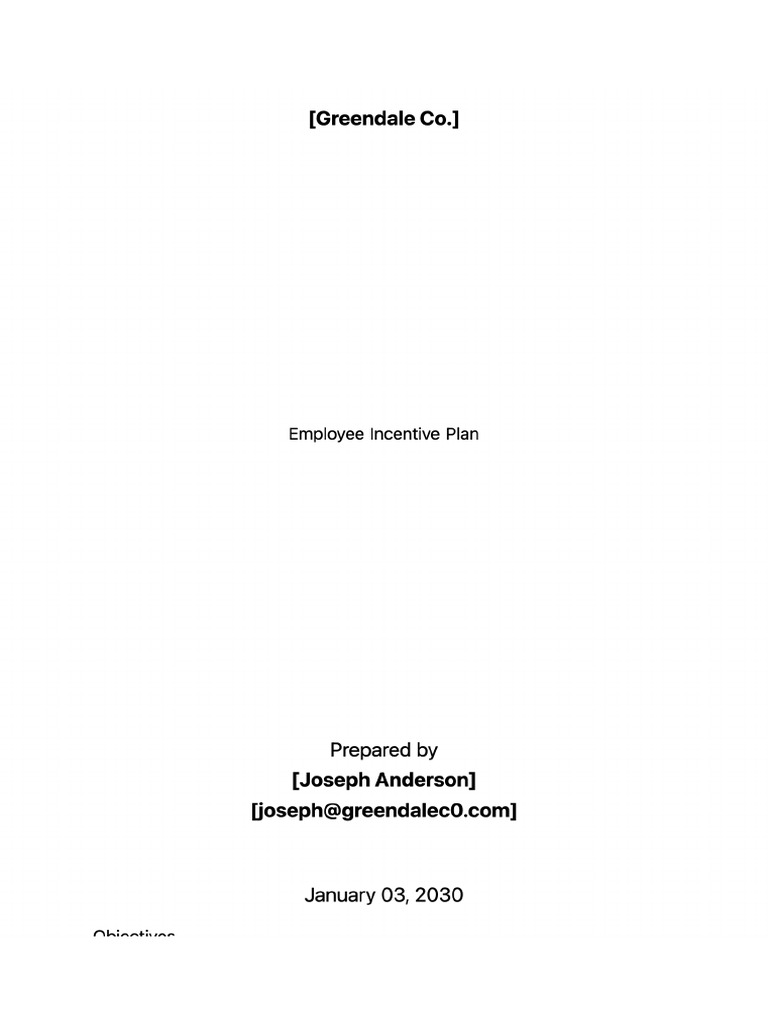 Employee Incentive Plan Template | PDF