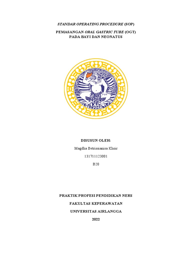 Sop Pemasangan Ogt Pada Bayi | PDF