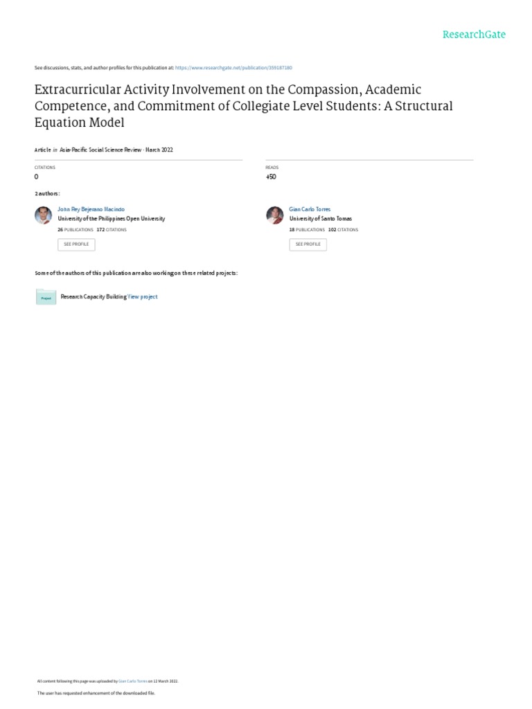 9 Extracurricular Activity Involvement On The Compassion Academic ...