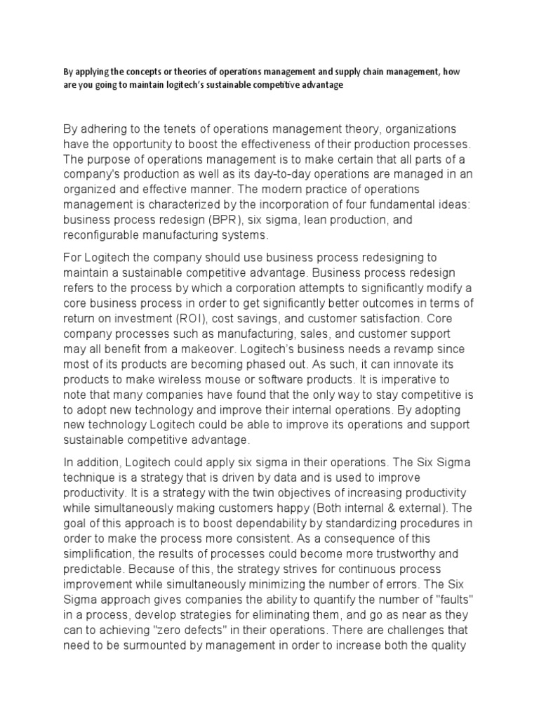 Maintaining Logitech's Competitive Edge | PDF | Business | Finance ...