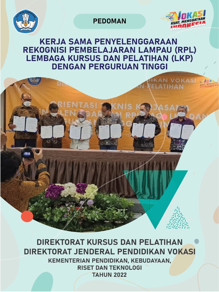 Pedoman RPL untuk LKP dan Perguruan Tinggi | PDF | Bisnis | Pengelolaan ...