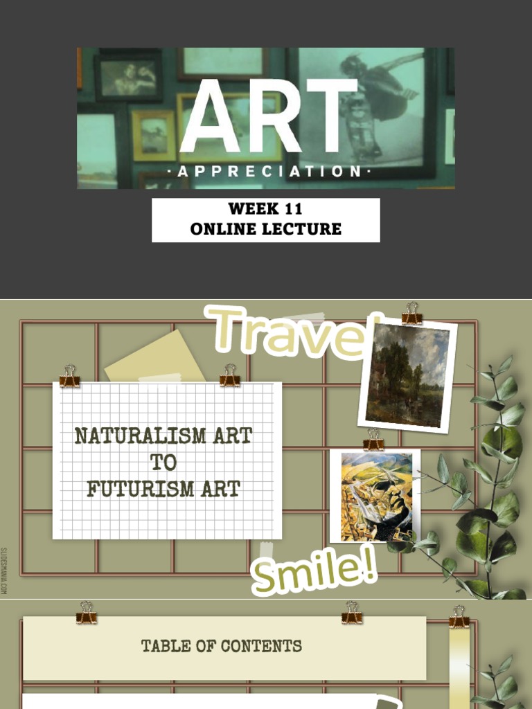 Week 11 - ARTA Online Lecture | PDF | Art Nouveau | Impressionism