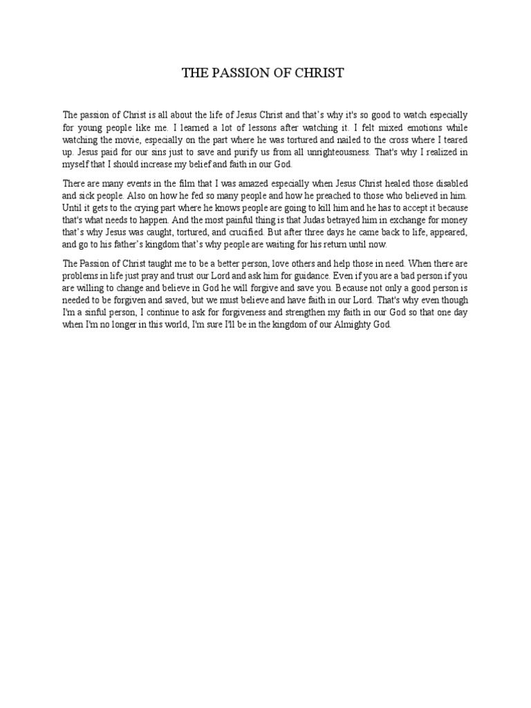 The Passion of Christ | PDF