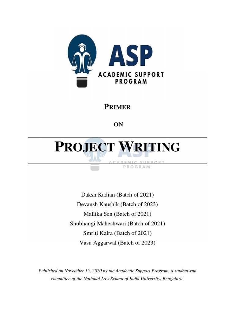 Project Writing Primer | PDF | Thesis | Plagiarism