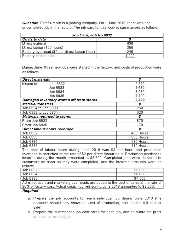 Examples FMA - 6 | PDF | Cost Of Goods Sold | Depreciation