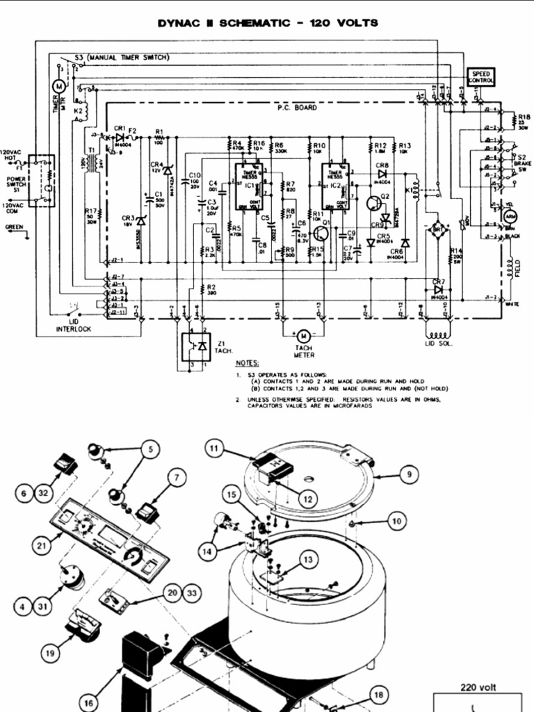 Dynac II Centrifuge - Circuit Diagram | PDF