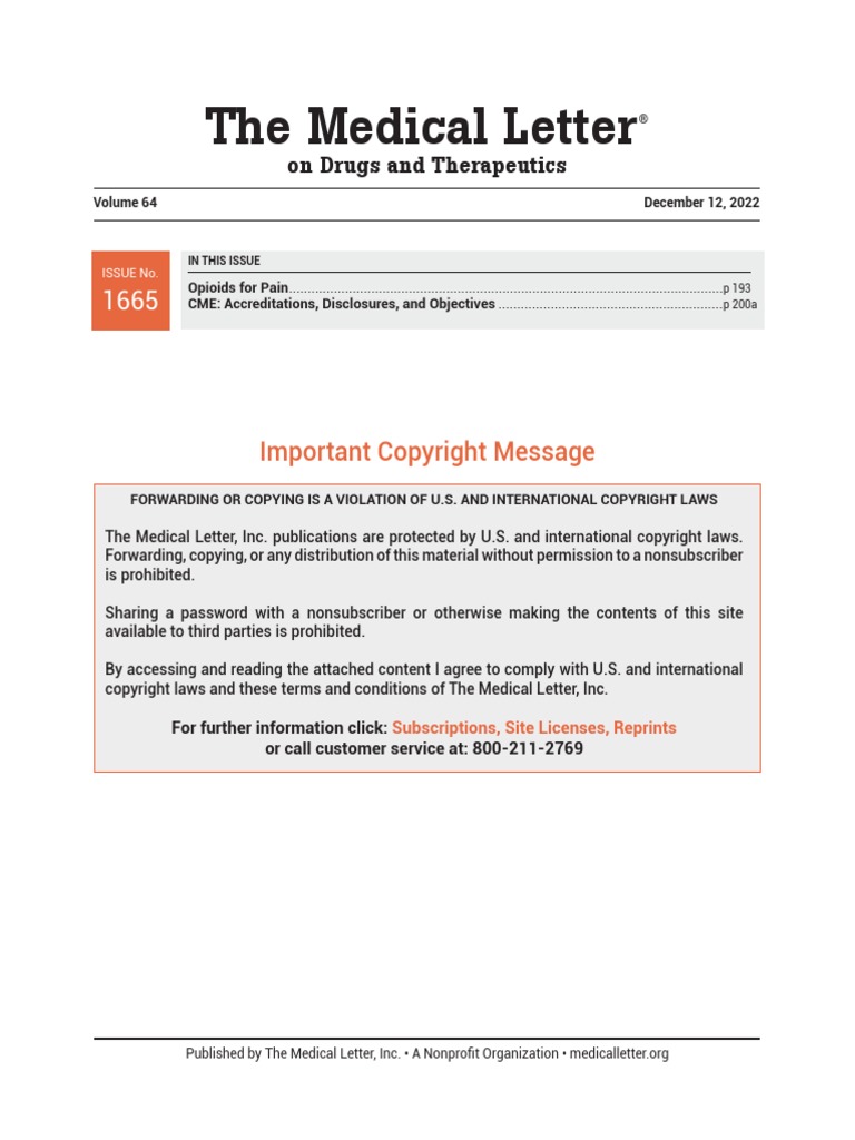 TML Issue 1665 | PDF | Opioid | Fentanyl