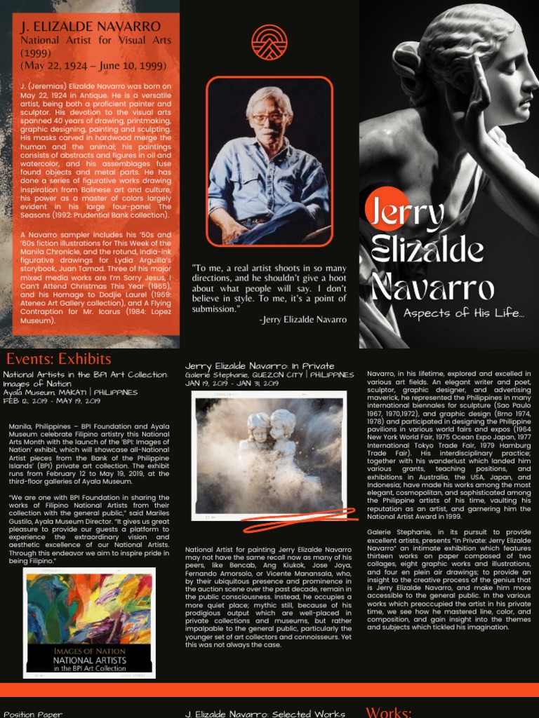 J. Elizalde Navarro: National Artist For Visual Arts (1999) (May 22 ...