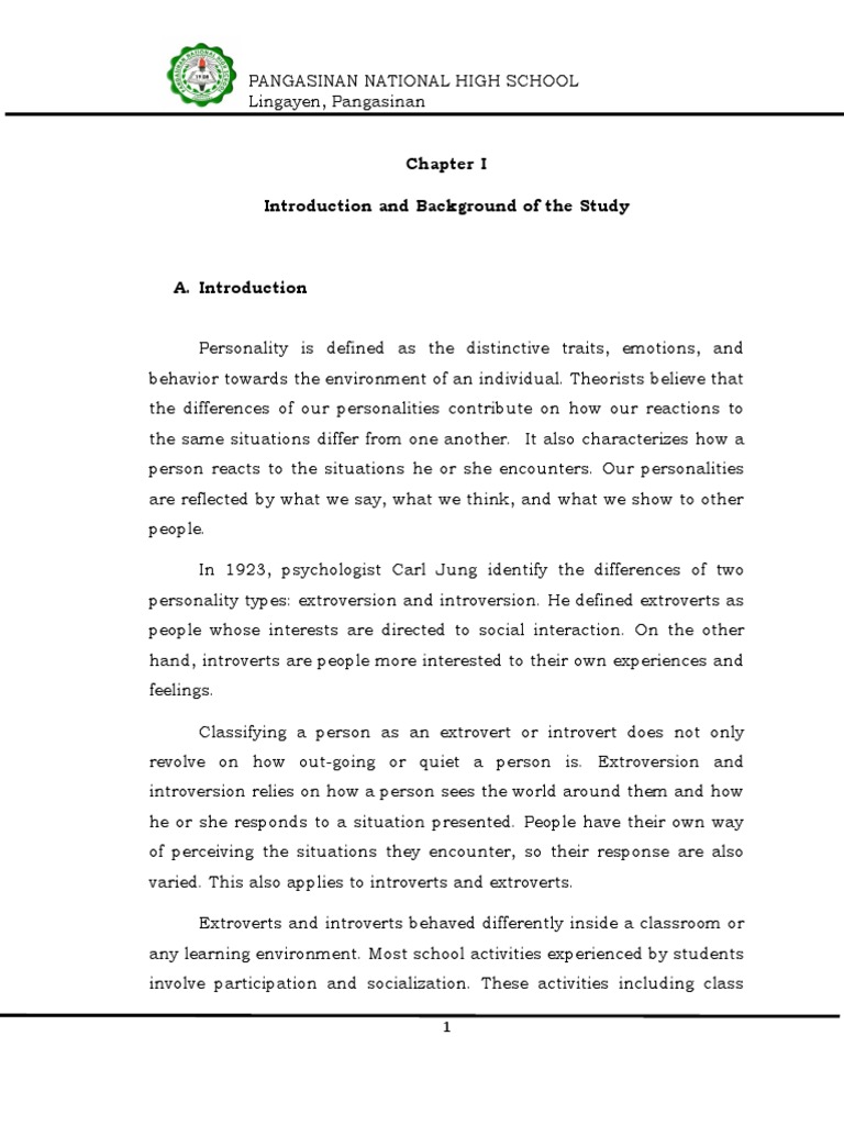 Final | PDF | Extraversion And Introversion | Personality Type