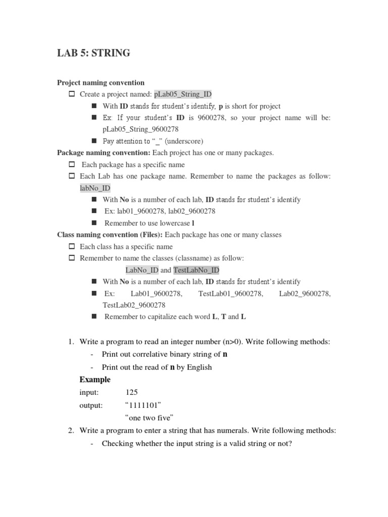 Lab05 String | PDF | String (Computer Science) | Applied Mathematics