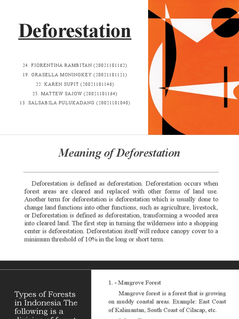 Deforestation - Kelompok 2 Tekling | PDF | Forests | Deforestation