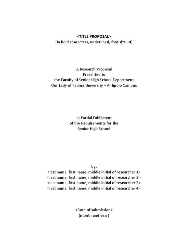 Week 3 Title Proposal Template | PDF | Cognition | Science