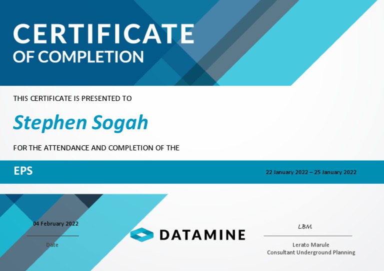 EPS Certificate | PDF