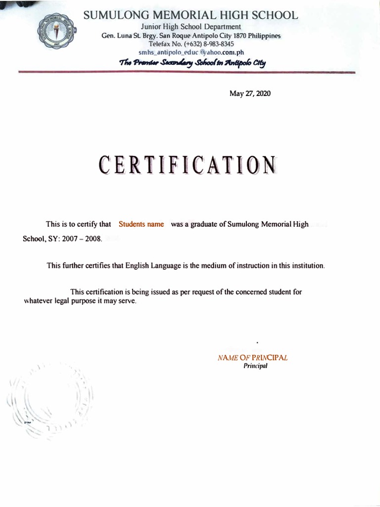 Moi Sample Format | PDF