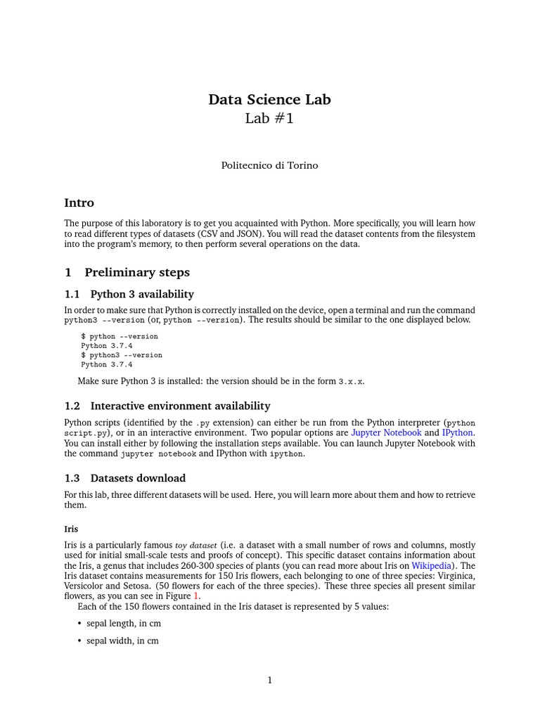 Lab 1 | PDF | Integer (Computer Science) | Json