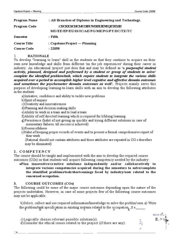 Capstone Project - Planning | Download Free PDF | Teachers | Rubric (Academic)