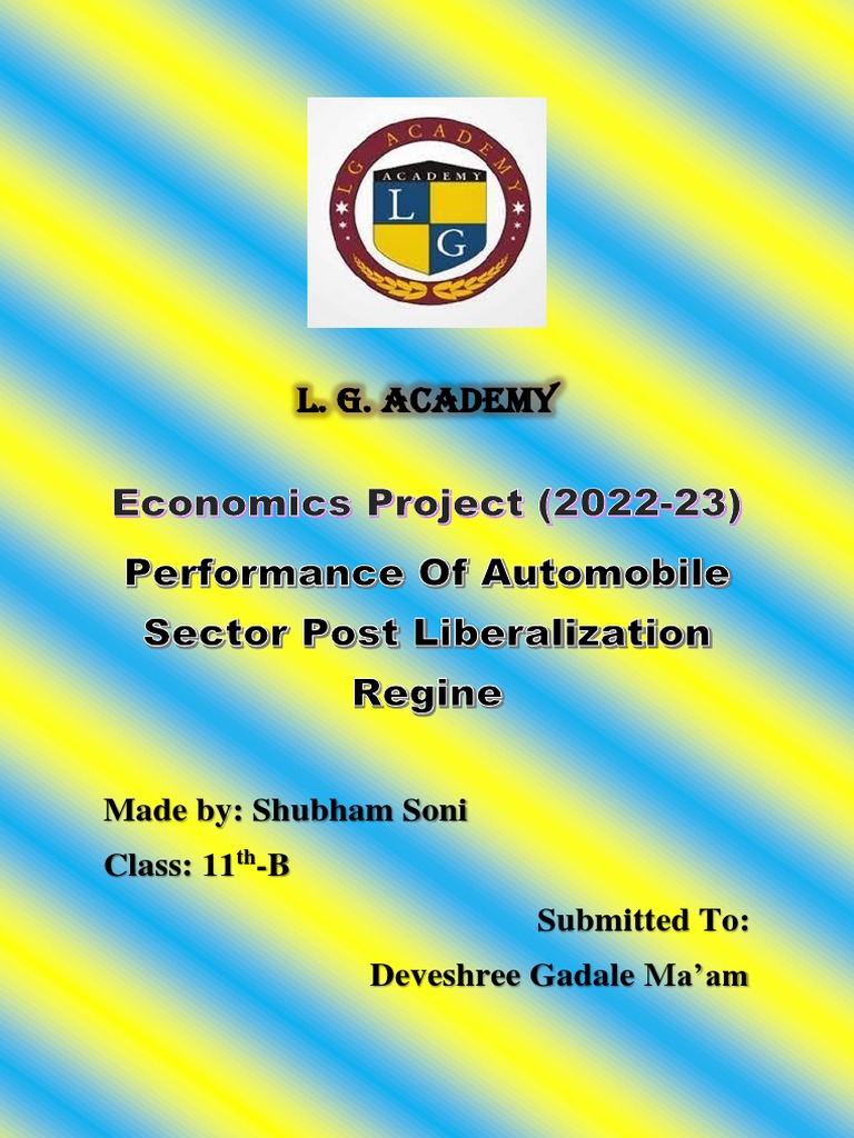 Economics Project Cover Pages | PDF
