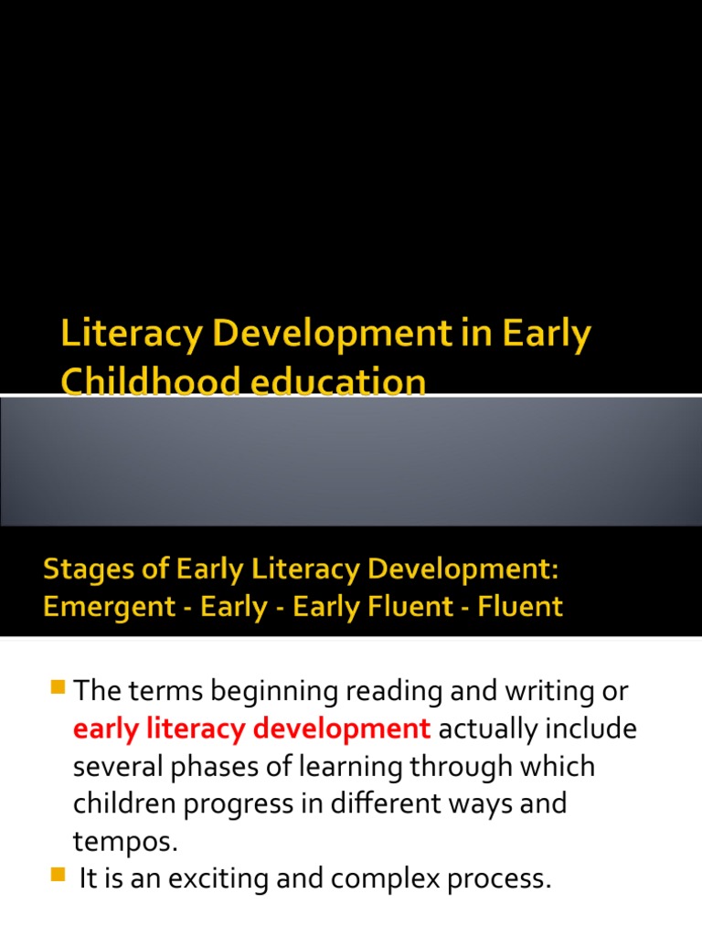 Stages of Early Literacy Development | PDF | Fluency | Behavior ...