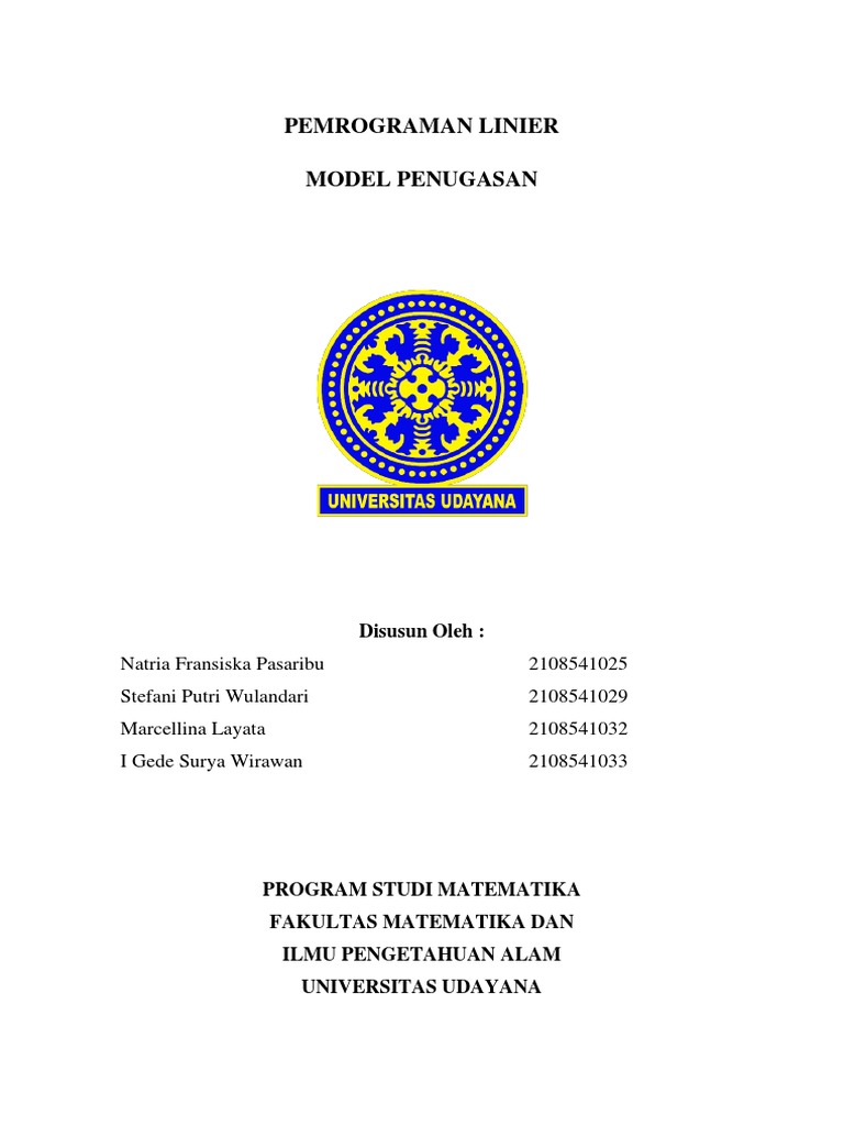 Makalah Model Penugasan Pemograman Linier | PDF