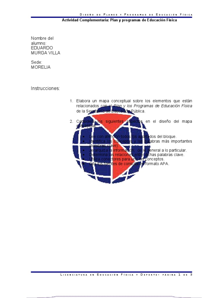 Mapa Conc. Competencias | PDF | Educación Física | Educación primaria