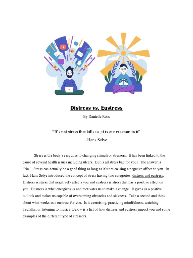 Distress Vs Eustress Blog Pdf Stress Biology Emotions