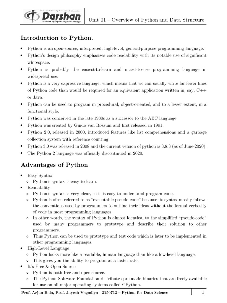 Unit 1 Merged Pdf Computer Programming