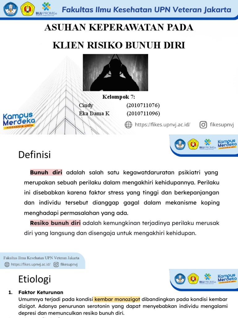 Kelompok 7 - Askep Risiko Bunuh Diri | PDF