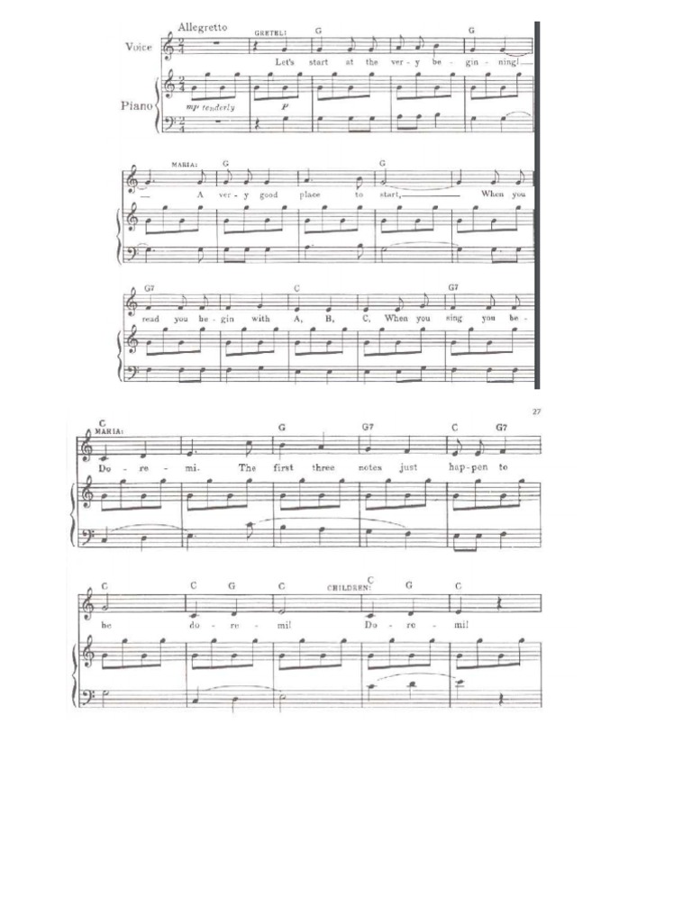 Do Re Mi Sheet Music Lyrics | PDF