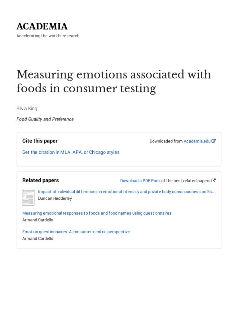 Comida Emo Coes | PDF | Emotions | Principal Component Analysis