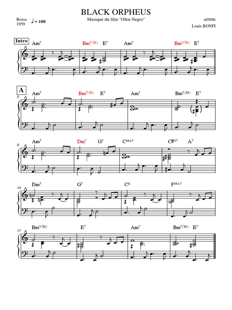 Black Orpheus-Avec MG Bossa-S0555b | PDF