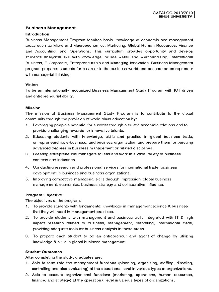 Business Management 2018 | PDF | Entrepreneurship | Strategic Management