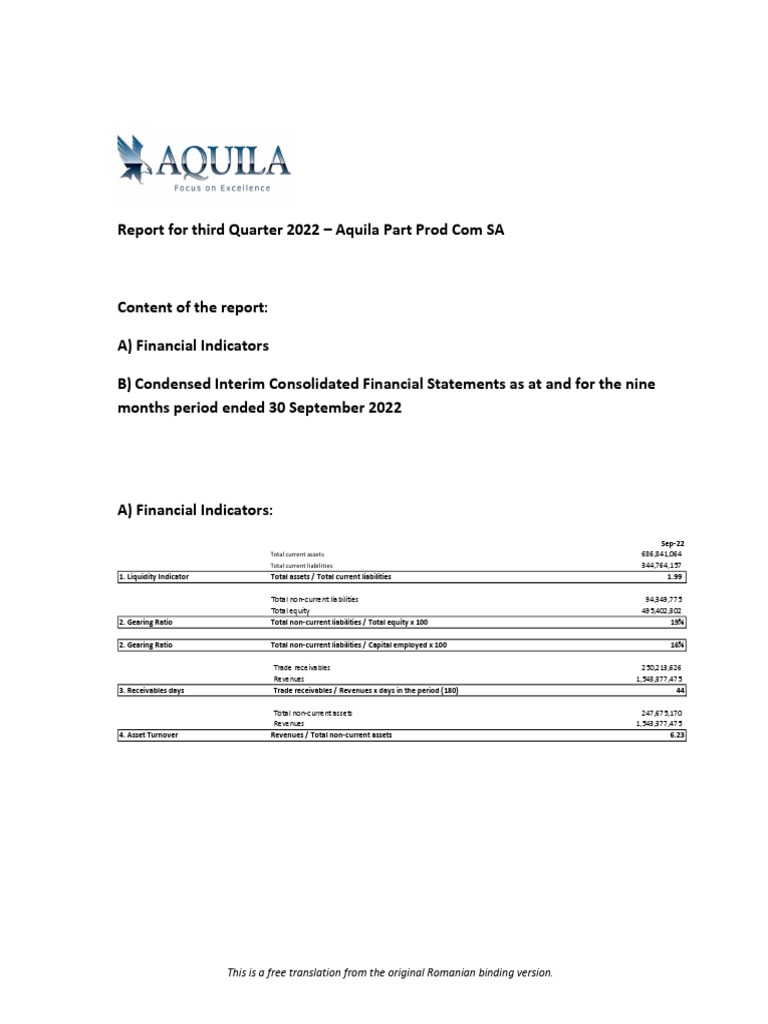 AQ - 20221114142637 - Aquila SA EN Report For Third Quarter 2022 30 09 ...