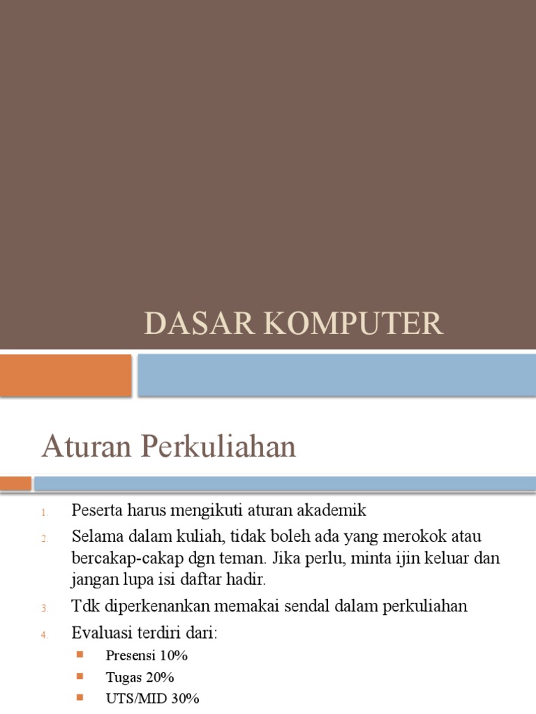 Materi Dasar Komputer | PDF