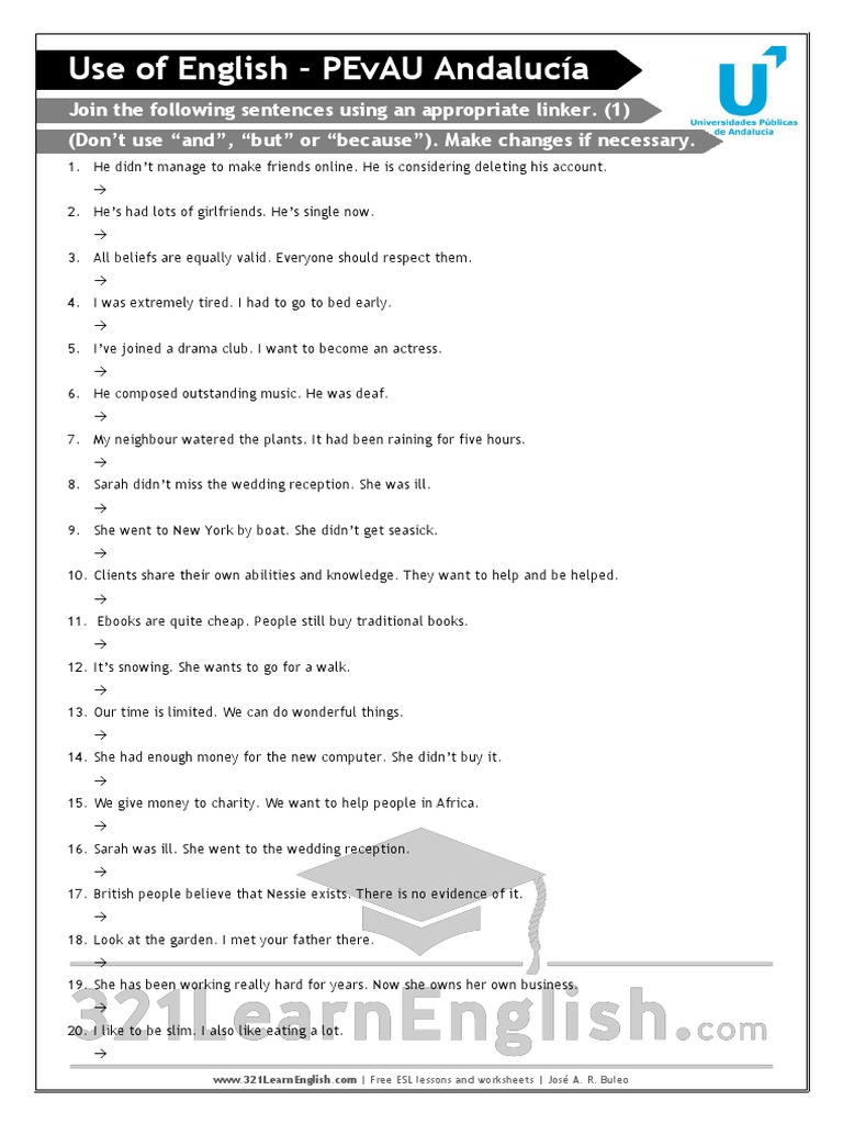 Join Sentences 1 | PDF