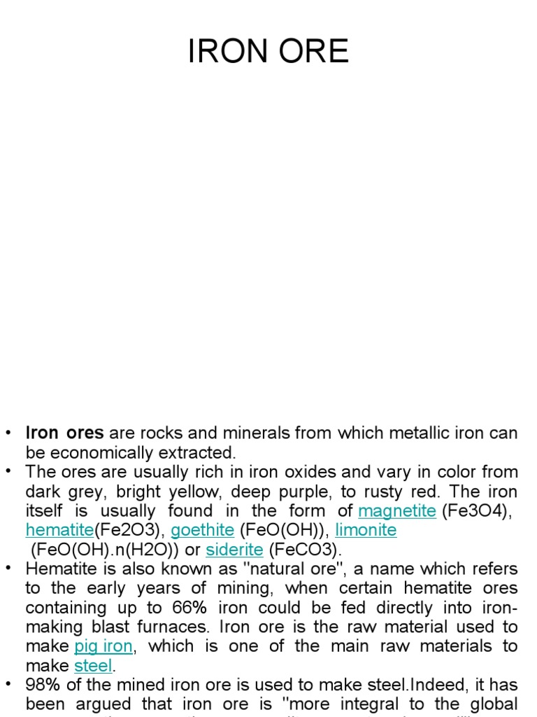 Iron Ore | PDF | Iron Ore | Iron